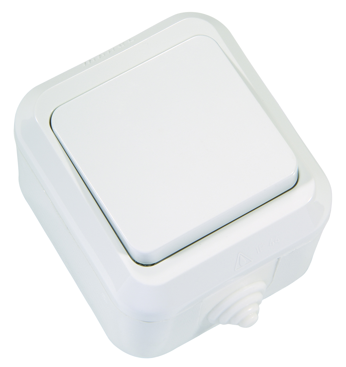 Выключатель одноклавишный накладной IP44 MAKEL белый купить в Иркутске в компании Энергосфера